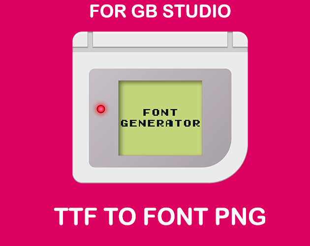 GB Studio - Font Generator by BlueMoon