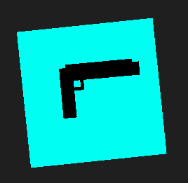 Square with Gun by Bobbe