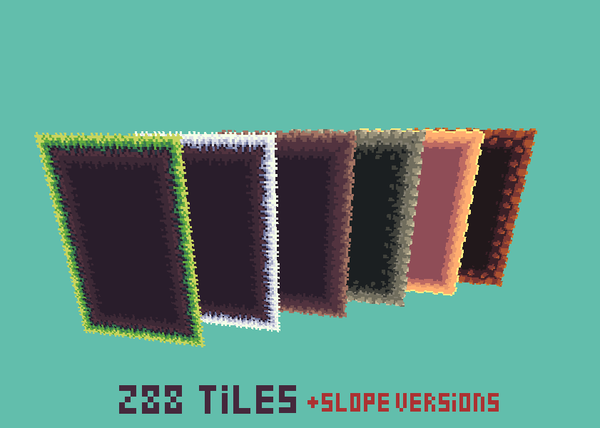 Pixel art 16x16 nature tiles by iPixl