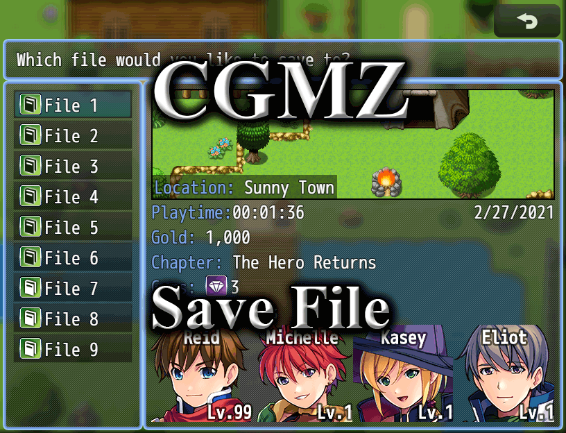 MZ - [CGMZ] Save File | RPG Maker Forums