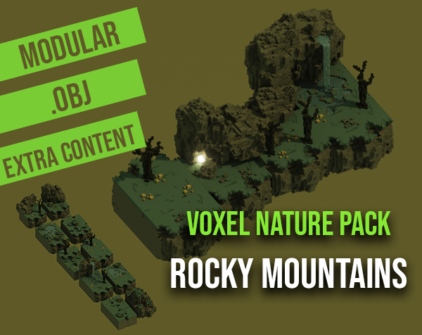 Voxel Nature Pack : Rocky Mountains by monogon