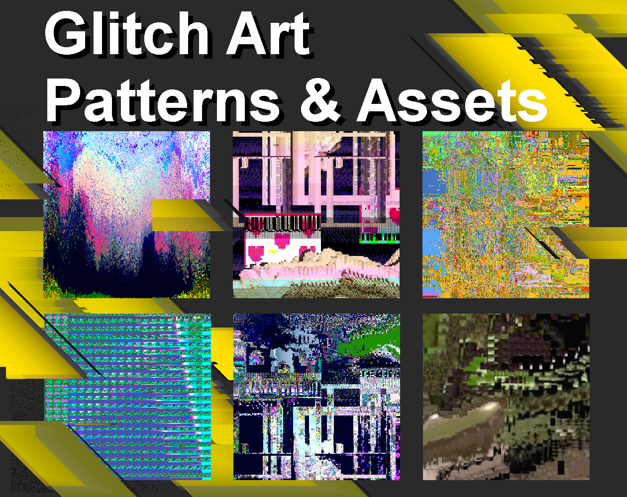 Glitch Art Patterns & Assets by BTL games