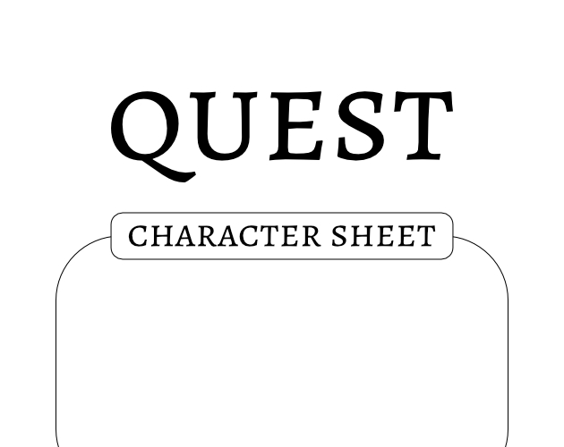 Quest RPG Character Sheet (Form Fillable) by Pandion Games