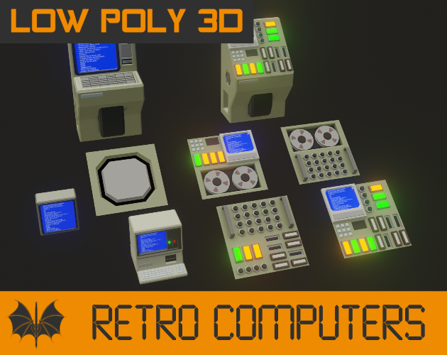 Low Poly Retro Computers by Siris Pendrake