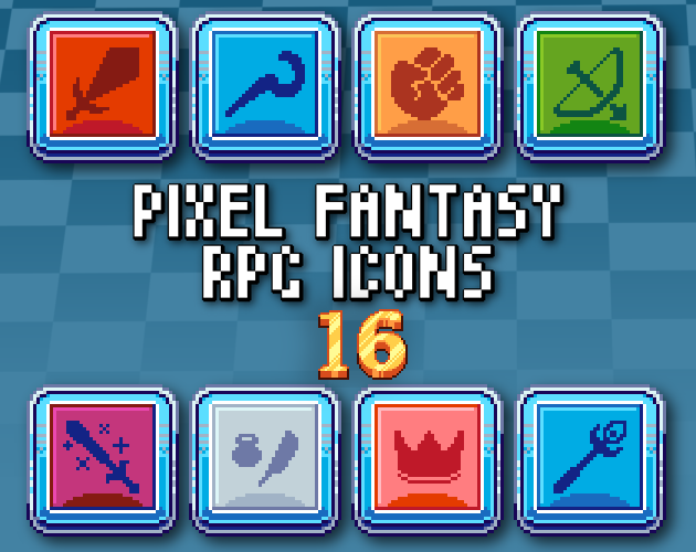 PIXEL FANTASY RPG ICONS - PACK 16 by Caz