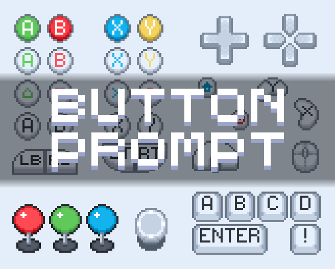 Button Prompt 2 - 16x16 User Interface (Controller, Keyboard, & More) by VEXED