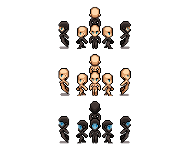 Character Sprite Base [Male & Female + SpaceSuits] by TwentyFree