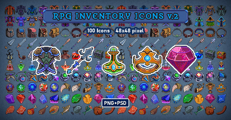 RPG Inventory Icons v.2 by Erkmen Artworks
