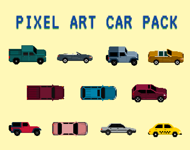 Pixel Art Car Pack by realcreative