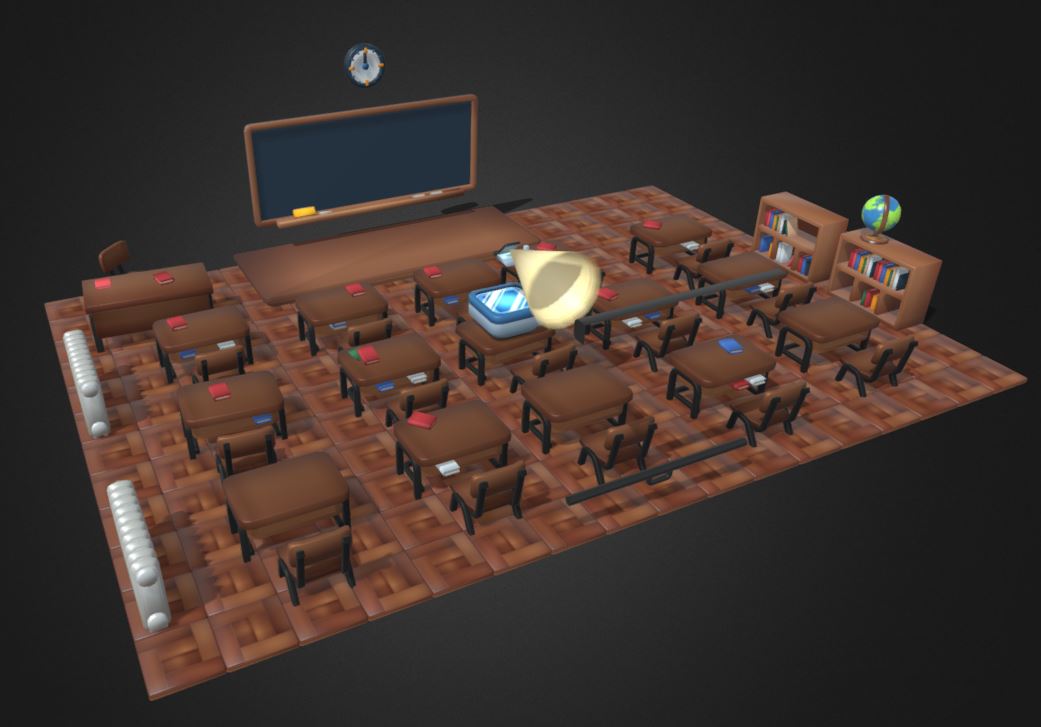 Lowpoly Classroom Pack by Albert