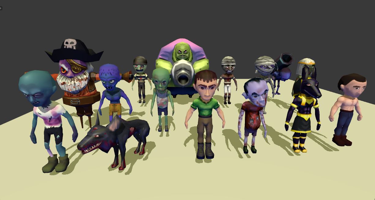 Zombie characters pack by diego_ultimate