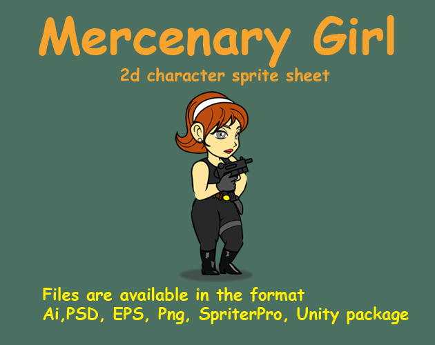 Mercenaries girl 2d character sprites by wahyuprot