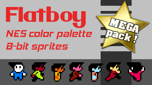 Free 8-Bit Art Pack - Flatboy - Extended Pack by Imogia Games