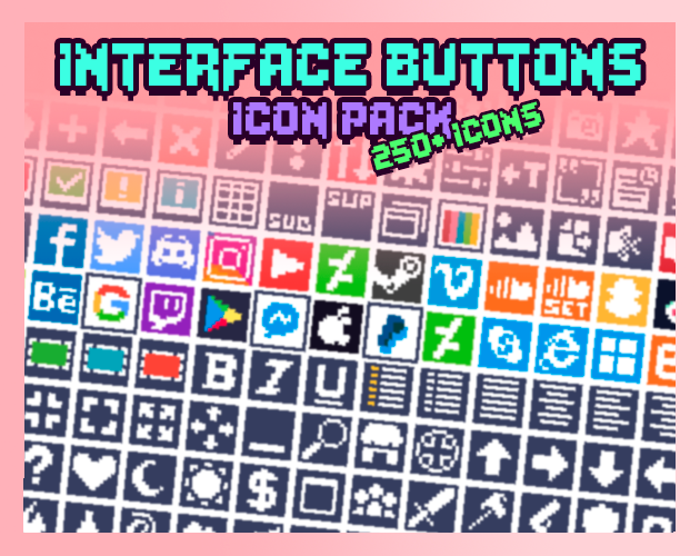 Interface Buttons Icon Pack (250+ Icons) by Kazzter