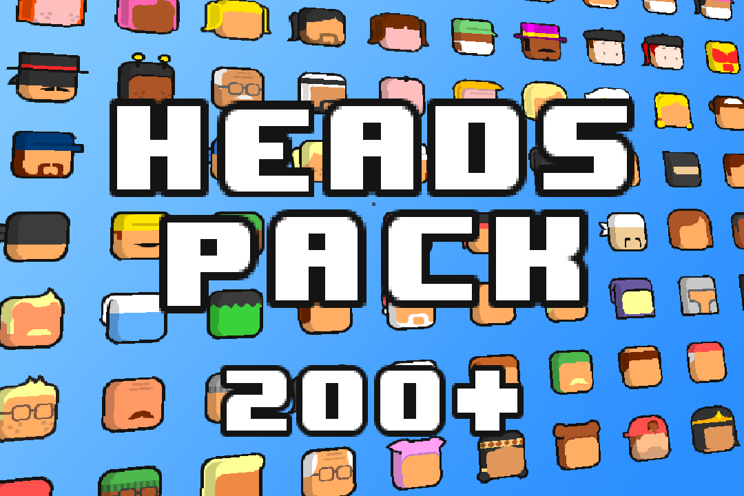 FREE Vector Heads Pack 200+ by BeeMaxStudio