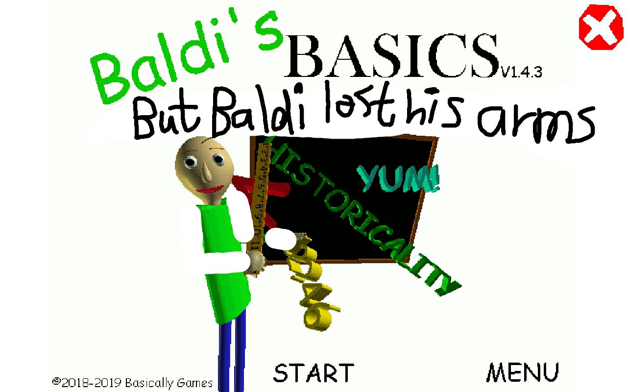 Baldi's Basics But Baldi lost his arms by ROSS'S SUMMER SESSIONS