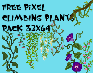 Free Pixel Climbing plants pack 32x64 by Danaida