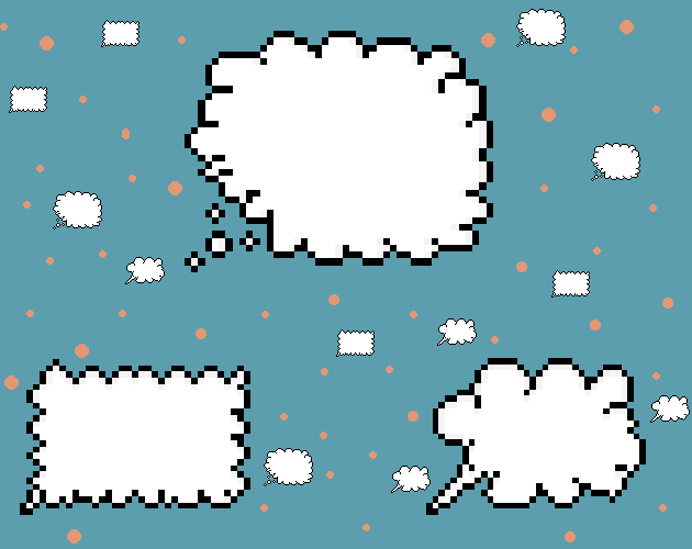 Pixel Text Bubbles! - Get Them! by Mikiz