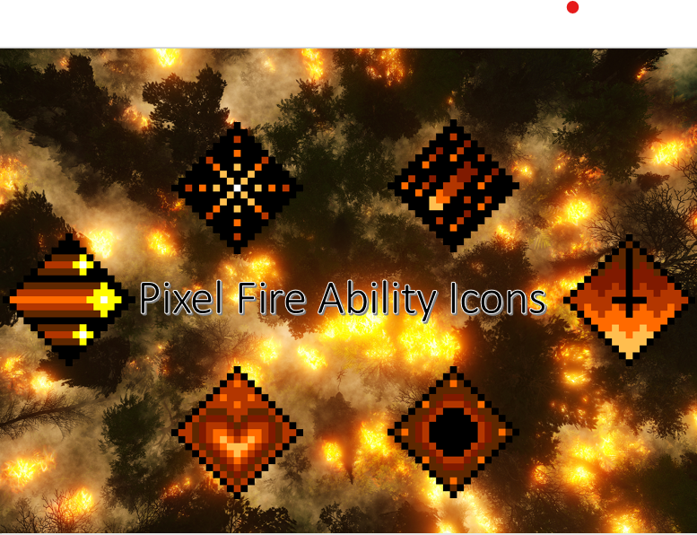 Fire Pixel Ability Icons by M. DeVs
