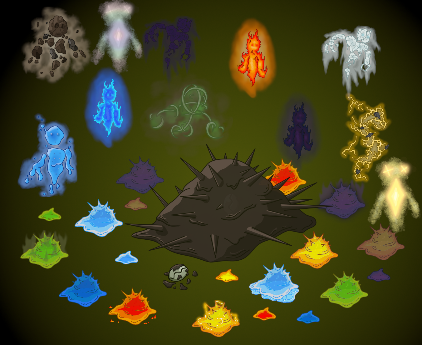 Rasaks Pixelhölle: Slimes and Elements by Rasak