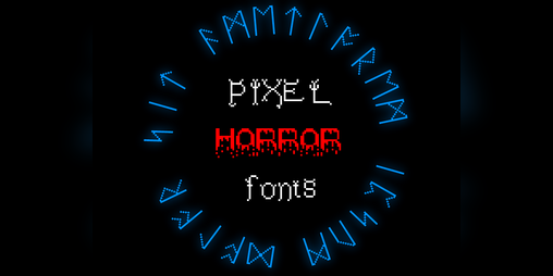 Pixel horror font pack by Druid