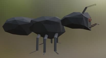 Low Poly Ant Free 3D Model by CraftUz