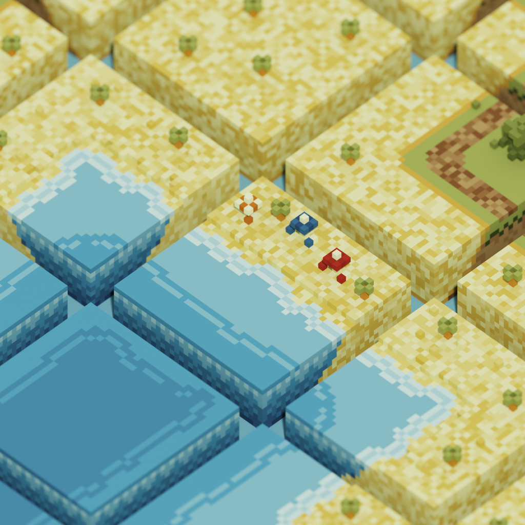 3D Overworld Tileset by MariaIsMe