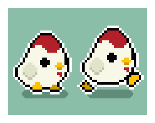 Cute Chicken 2 Character Sprite by CazBee