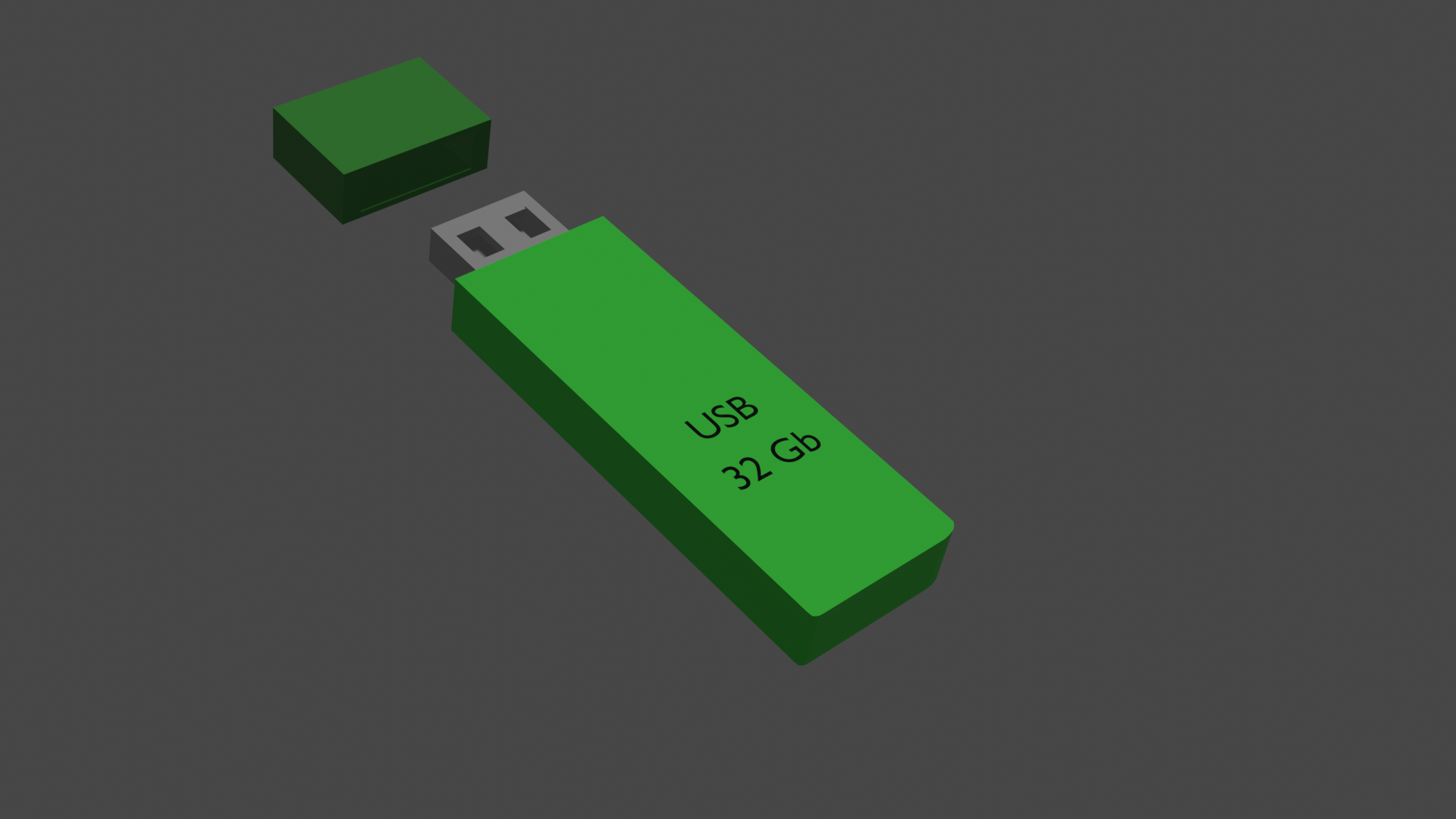 USB Low Poly 3D Model by CraftUz