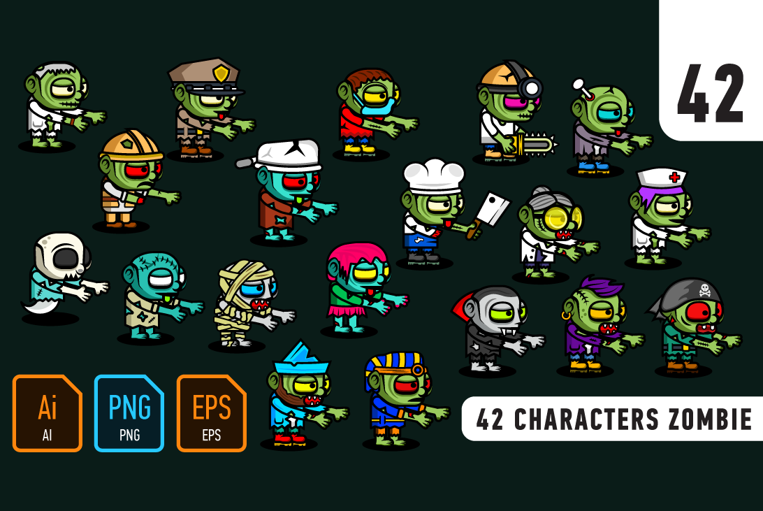 42 characters zombie by cruizrf