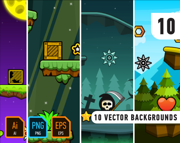 10 game backgrounds by cruizrf