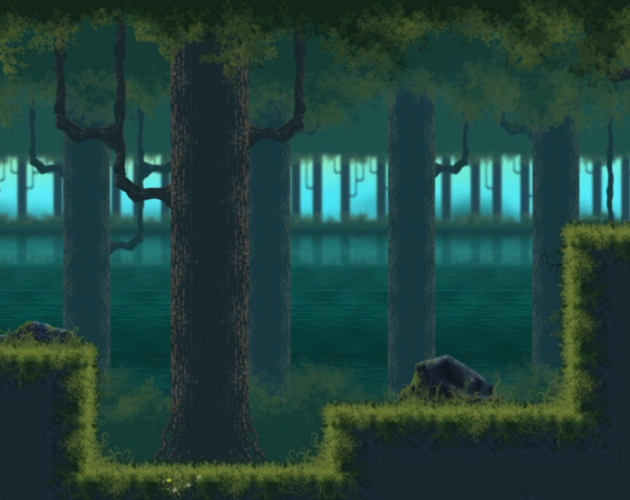 Forest tileset and background HD by Jeferson Dias