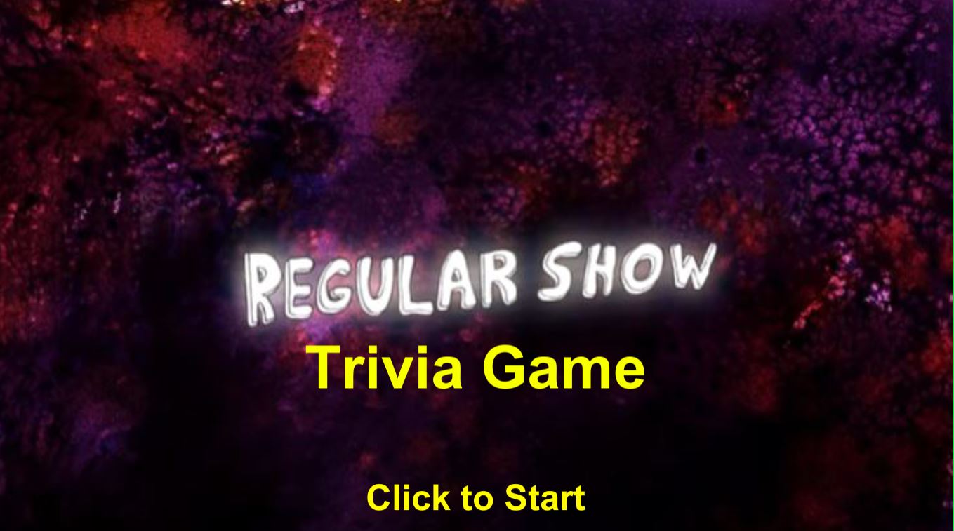 Regular Show Trivia Game by Benmiester
