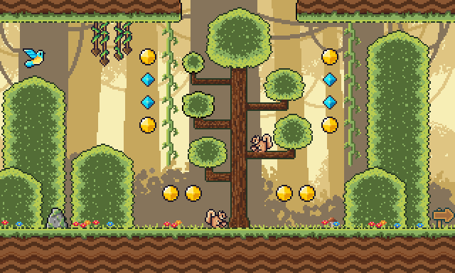 Forest Tileset 4 Pixel art Game Asset by MariaParraGames