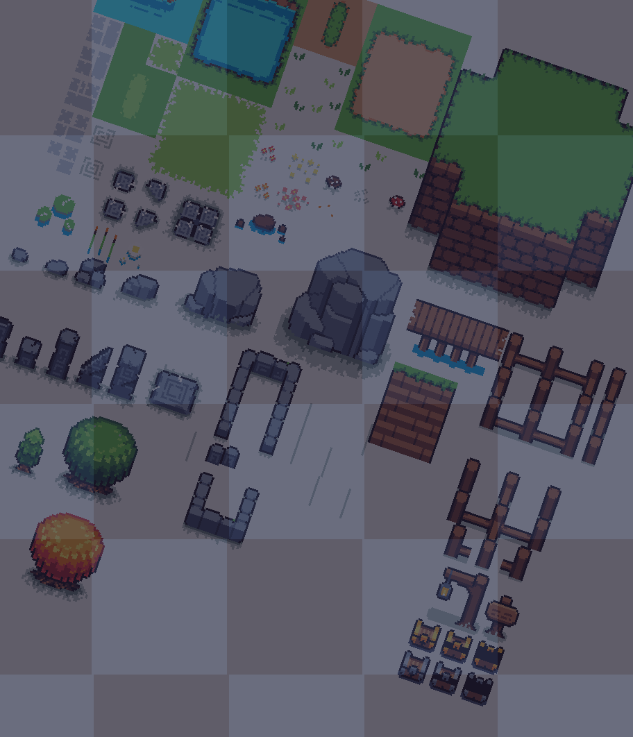 Nature Pixels | Top-down pixel art asset pack by Gowl