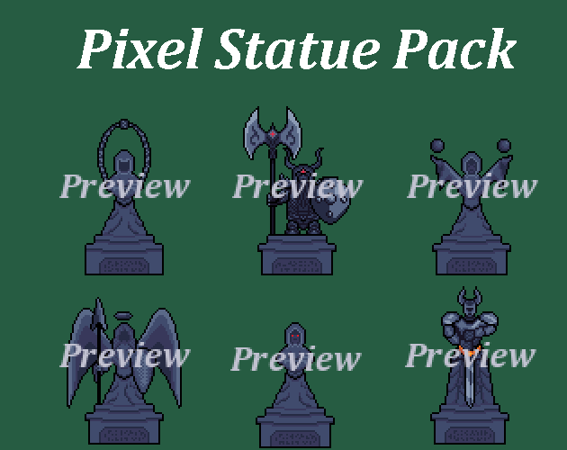 Pixel Statue Pack by CreativeKind