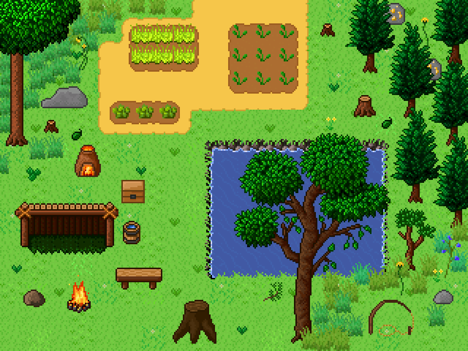 Hello :D I just released a sprite pack for forest survival themed games ...