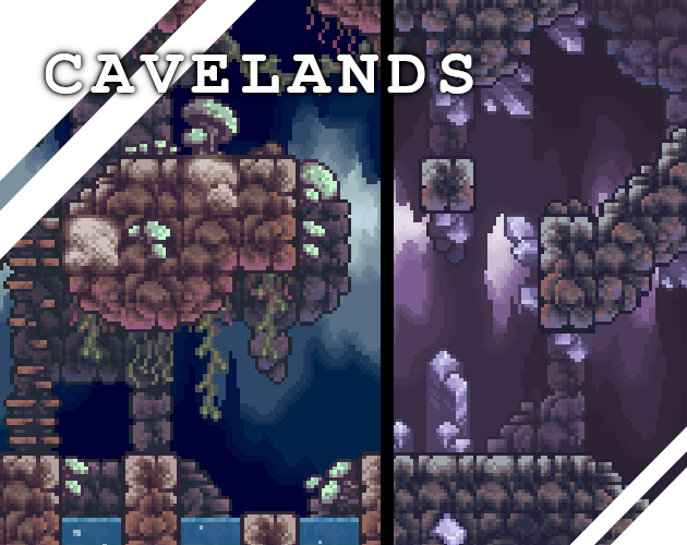 Platformer Tileset: Cavelands by Electric Lemon
