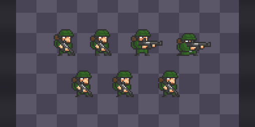 2D Pixel Art Infantry Sprites by Elthen's Pixel Art Shop