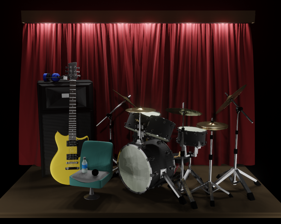 3D High Poly Band Scene by Bansh