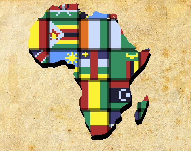 All African flags pixel art 16x16 by lukasfdahl