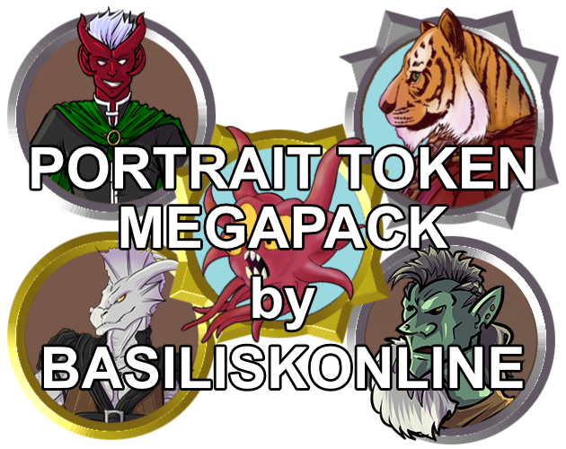 Tokens: Portrait Megapack for PF2E & other TTRPGs by BasiliskOnline