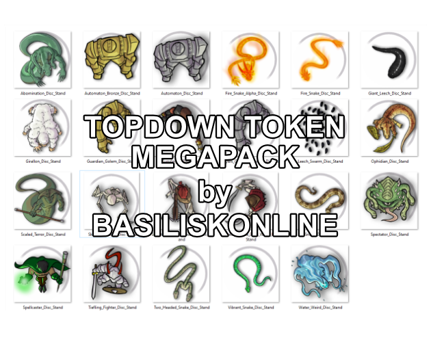 Tokens: Topdown Pack for PF2E & other TTRPGs by BasiliskOnline