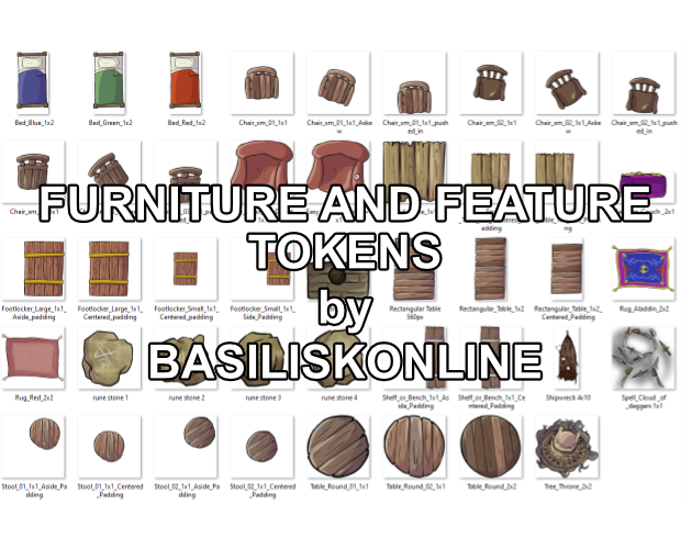 Tokens: Furniture and Features for PF2E & other TTRPGs by BasiliskOnline