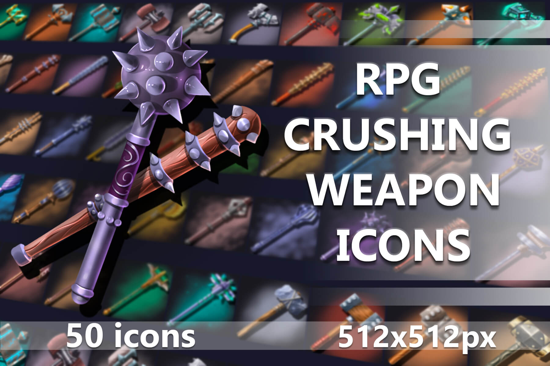 Crushing Weapon Icons by Free Game Assets (GUI, Sprite, Tilesets)