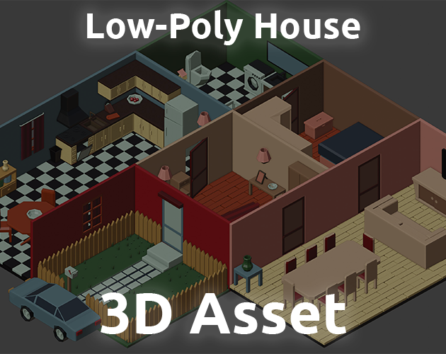 Low-Poly House 3D Asset -Game Ready- by Emre Jamie