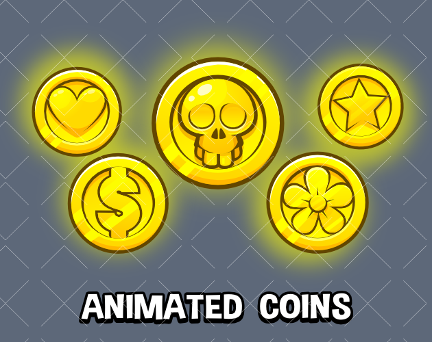 Animated coins by Robert Brooks - gamedeveloperstudio.com