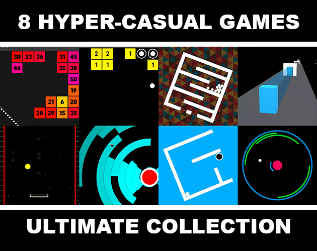 8 Fun Hyper-Casual Unity Games Bundle by NeonSpaceFighter