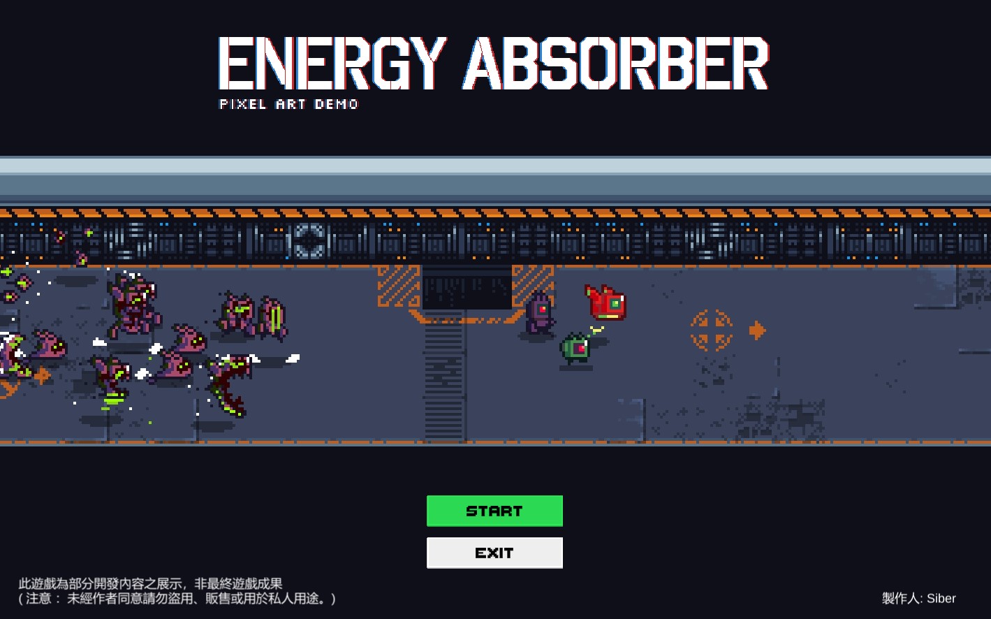 Energy Absorber - Pixel Art Demo by SiberDesign