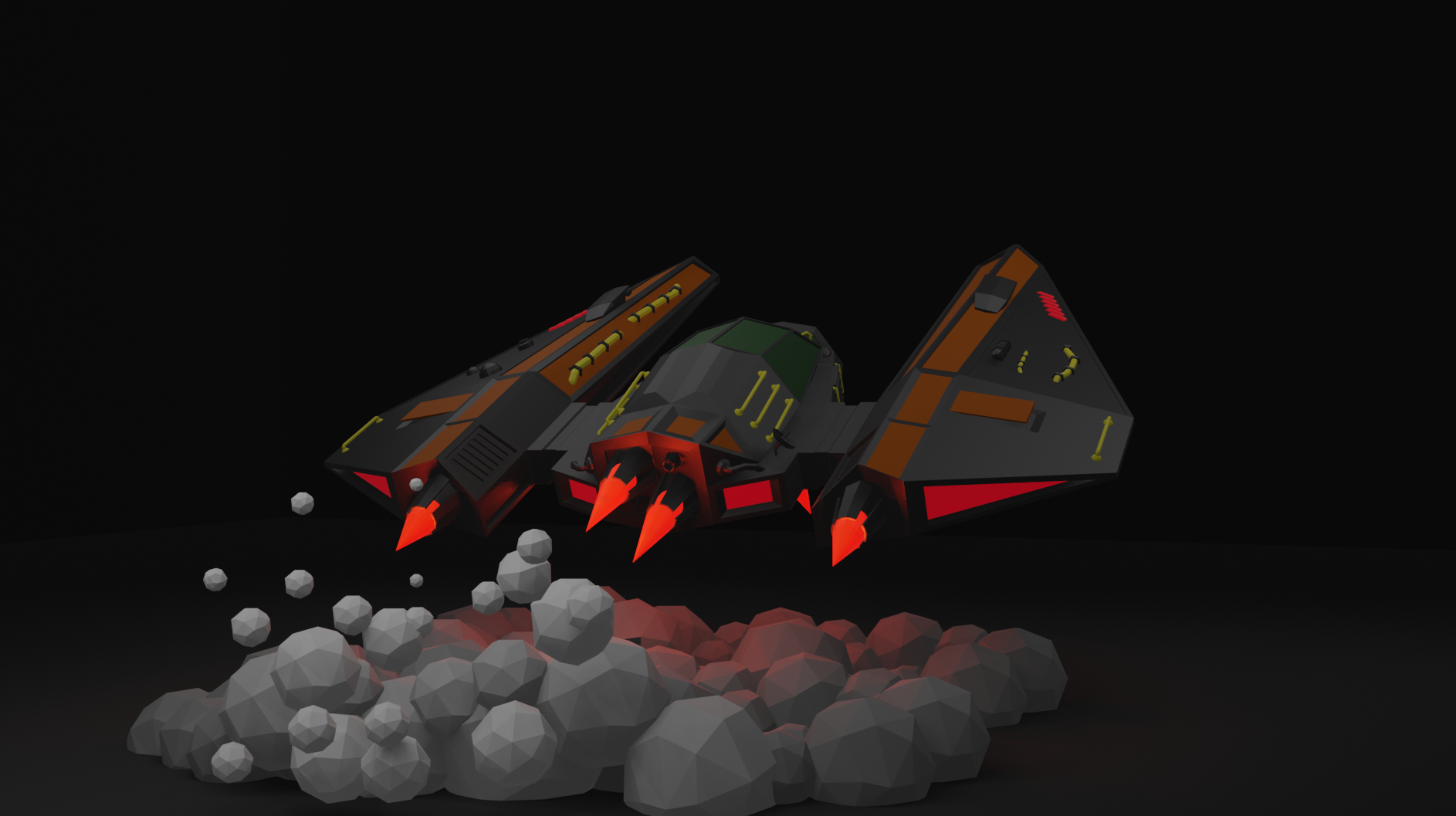 Low poly Spaceship by Ini.tial Project